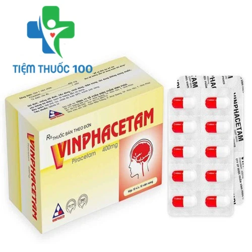 Vinphacetam 400mg Vinphaco - Thuốc điều trị thiếu máu não
