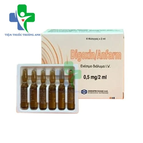 Digoxin/Anfarm 0.5mg/2ml - Thuốc kiểm soát chứng loạn nhịp trên tâm thất
