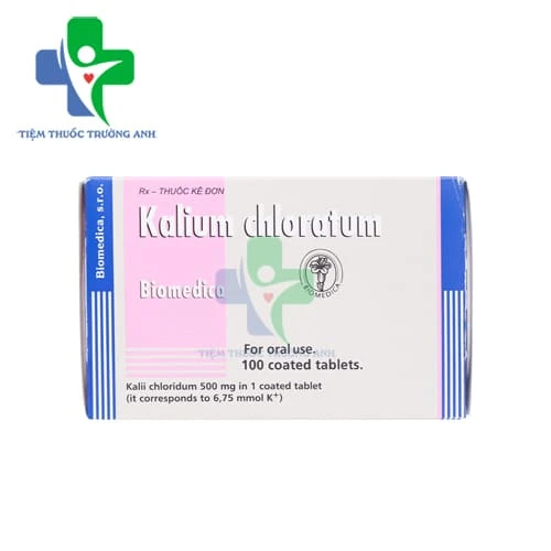 Kalium Chloratum Biomedica 500mg - Thuốc phòng và điều trị thiếu kali