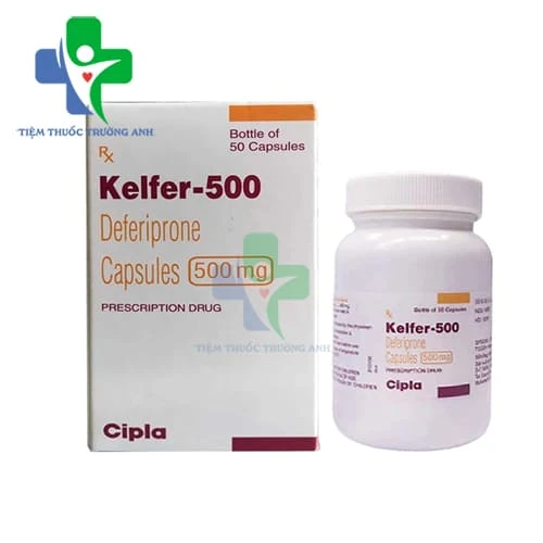 Kelfer-500 Cipla - Hỗ trợ điều trị ngộ độc sắt, nhiễm sắt mô mềm