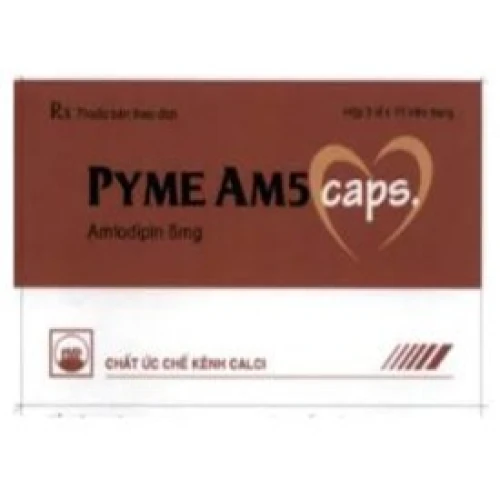 Pyme AM5 caps - Thuốc điều trị cao huyết áp và đau thắt ngực hiệu quả