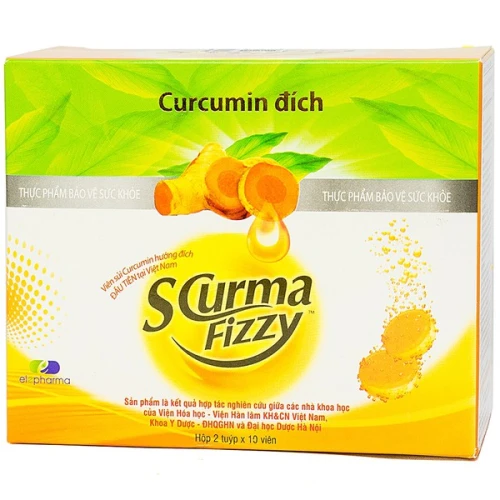Viên Sủi Scurma Fizzy Nano Curcumin Elepharma 2 Tuýp X 10 Viên