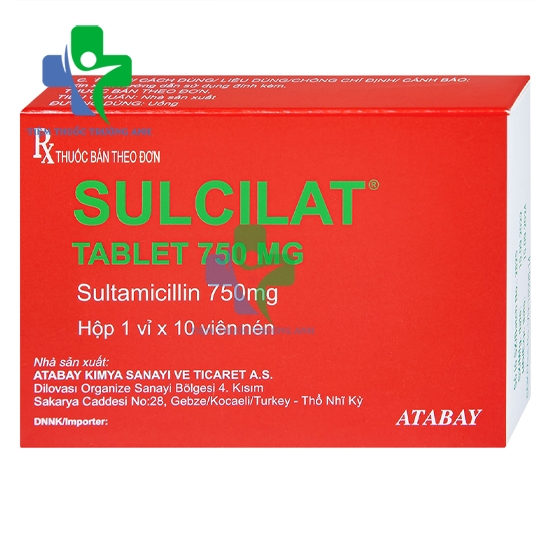 Sulcilat 750mg Atabay - Thuốc điều trị nhiễm khuẩn