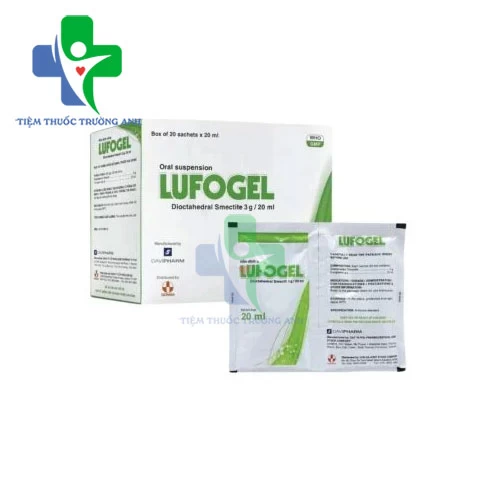 Lufogel 3g/20ml Davipharm - Điều trị tiêu chảy ở người lớn, trẻ em