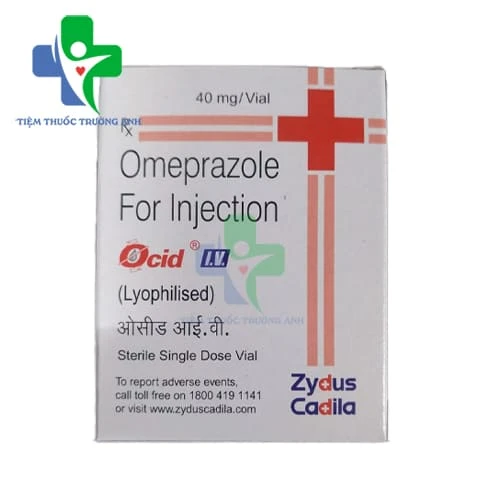 Ocid I.V 40mg Zydus Cadila - Thuốc trị loét dạ dày, tá tràng