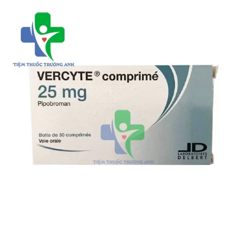 Vercyte 25mg - Thuốc điều trị đa hồng cầu hộp 30 viên của Pháp